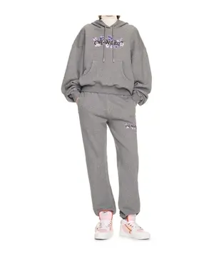 Off-White Logo Printed Mid-rise Pants