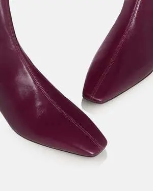 AQUAZZURA Honore Square-toe Ankle Boots - Red