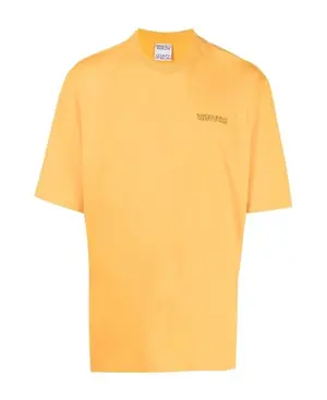 MARCELO BURLON COUNTY OF MILAN Tempera Cross Over T-shirt Ocher
