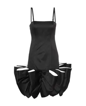 ROTATE BY BIRGER CHRISTENSEN Flared Sleeveless Mini Dress - Black