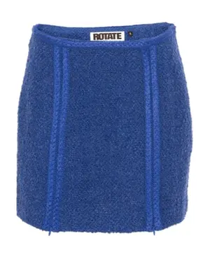 ROTATE BY BIRGER CHRISTENSEN Mini Skirt With Woven Trim - Blue