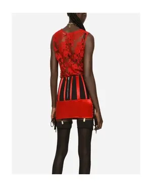 Dolce & Gabbana Dolce Gabbana Floral Chantilly Lace Top