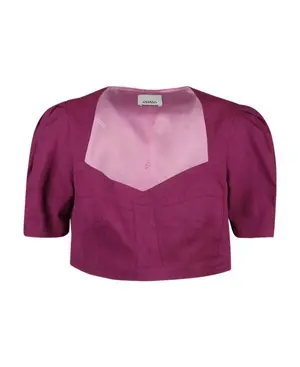 Isabel Marant Étoile Cropped Bustier Shirt - Red