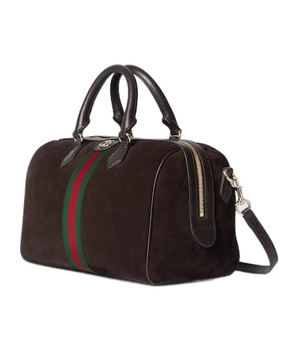 Gucci Ophidia Large Boston Bag - Dark Brown
