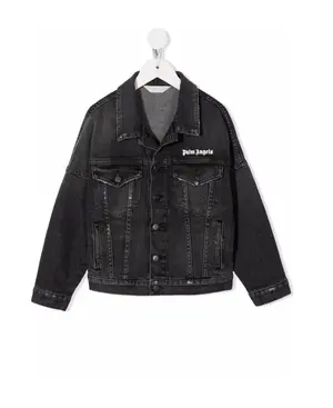 Palm Angels Logo-print Denim Jacket - Black