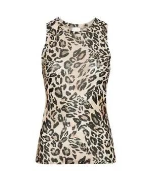 Nanushka Anneke Leopard-print Tank Top - Beige/black