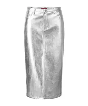 Staud Oaklyn Metallic Midi Skirt