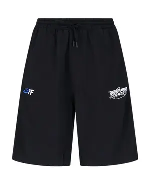Off-White Logo Embroidered Drawstring Shorts