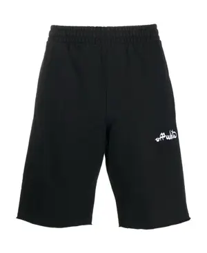 Off-White Script Logo Track Shorts - Black