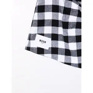 MSGM Gingham-check Print Shorts