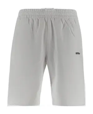 Off-White Scribble Diag Print Track Shorts - Gray