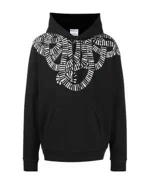 MARCELO BURLON COUNTY OF MILAN Snake Wings Print Hoodie - Black