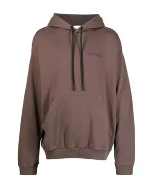 MARCELO BURLON COUNTY OF MILAN Tempera Cross Over Hoodie - Brown