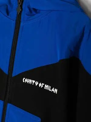MARCELO BURLON COUNTY OF MILAN Pixel Logo Zip-up Hoodie