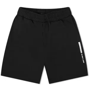 Helmut Lang Logo Printed Straight Hem Shorts - Black