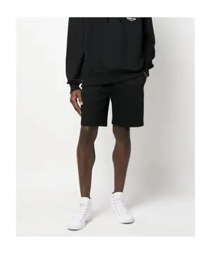 Helmut Lang Logo Printed Straight Hem Shorts