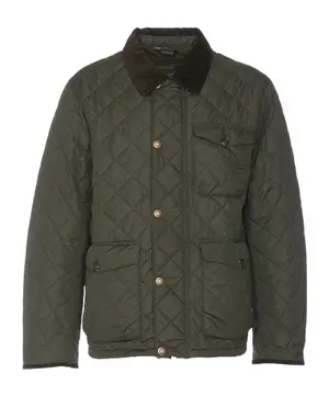Barbour Quilted Jacket With Corduroy Collar