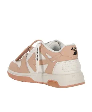 Off-White Round Toe Low-top Sneakers