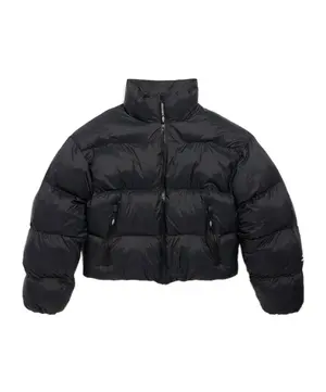 Balenciaga Ski Cropped Puffer Jacket - Black