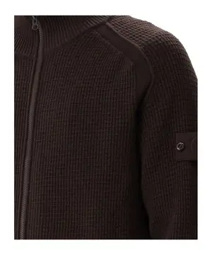 Stone Island Logo Patch Zip-up Cardigan