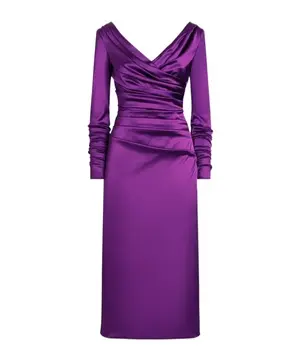 Dolce & Gabbana Draped Midi Dress - Violet