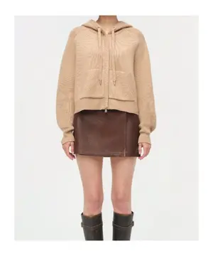Simkhai Dakota Wool Cropped Hoodie