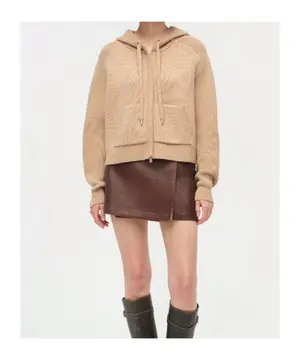Simkhai Dakota Wool Cropped Hoodie
