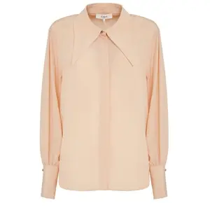Chloé Long-sleeved Shirt With Wide Collar - Pink