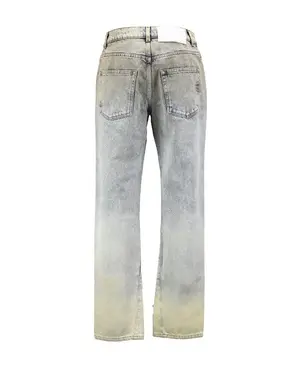 Off-White Washed Denim Straight-leg Jeans