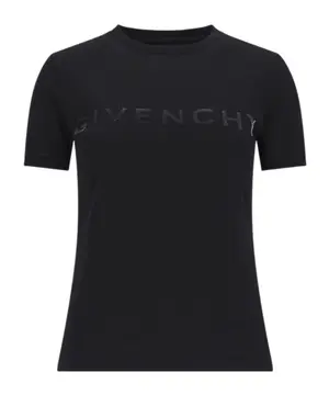Givenchy Logo Printed Crewneck T-shirt - Black