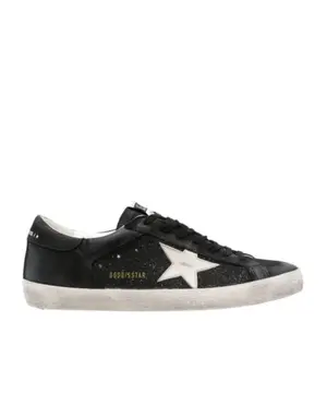 GOLDEN GOOSE Super Star Double Quarter Sneakers - Black