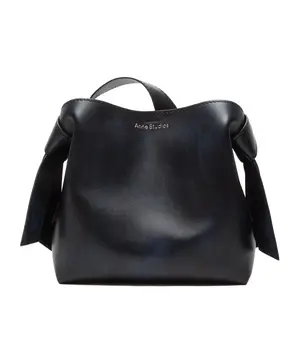 Acne Studios Knot-detail Leather Shoulder Bag - Navy Blue