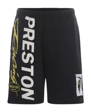 Heron Preston Logo-printed Knee-length Track Shorts - Black