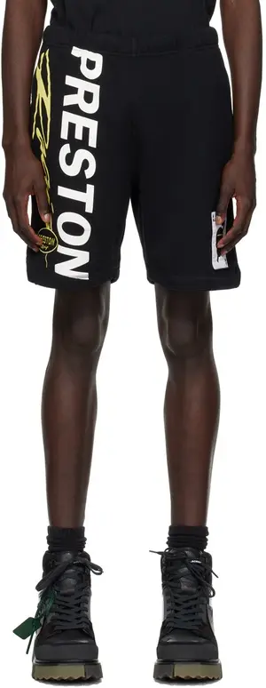 Heron Preston Logo-printed Knee-length Track Shorts