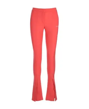 Off-White Mid-rise Flared Trousers - Red