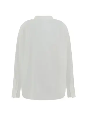 Brunello Cucinelli V-neck Blouse With Button Cuffs