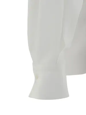 Brunello Cucinelli V-neck Blouse With Button Cuffs