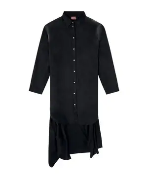 DIESEL® Long Sleeve Wrap Shirt Dress