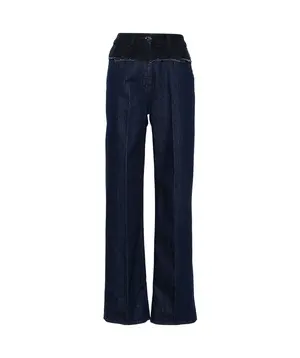 Givenchy Bucla Panelled Straight-leg Jeans - Indigo
