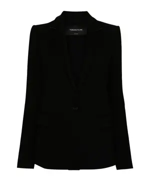 Fabiana Filippi Long-sleeved Suit Coat With Bead Chain Detail