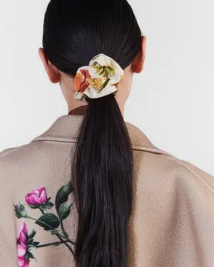Prada Printed Fabric Scrunchie