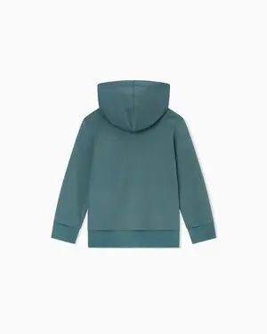Emporio Armani Hooded Zip-up Sweatshirt With Embossed Logo Detail
