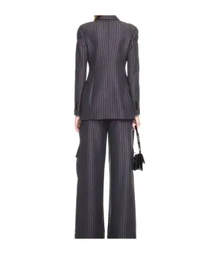 Off-White Striped Single-breasted Blazer