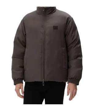 Emporio Armani Logo-patch Padded Jacket - Black