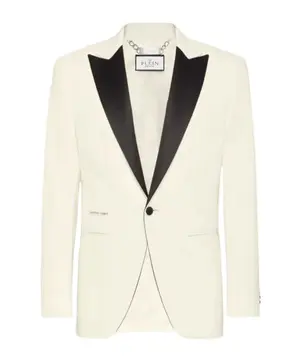 Philipp Plein Long-sleeved Casual Jacket - White