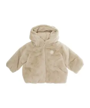 Emporio Armani Logo-patch Hooded Jacket - Beige