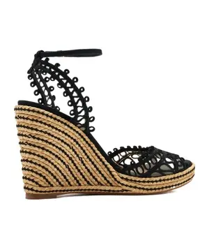 AQUAZZURA Embroidered Wedge Sandals