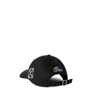 Off-White Embroidered Cotton Cap