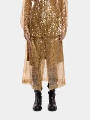 Rabanne Sequin-embroidered Skirt