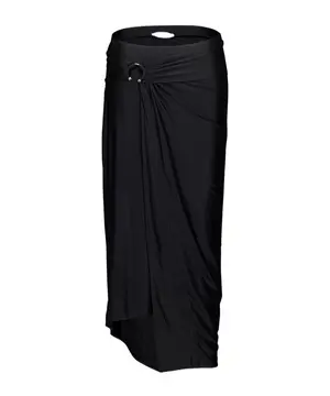 Rabanne Jupe Draped Maxi Skirt - Black